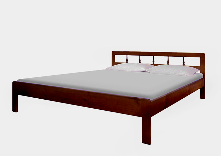 Тахта "Икея" из массива сосны 160x190 см, Старый Орех 3