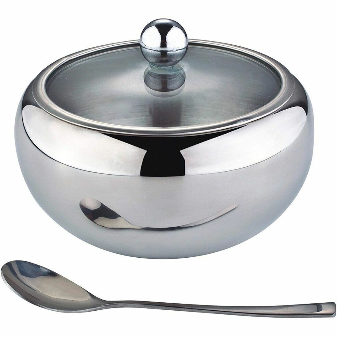 Сахарница 600мл с ложкой (нжс)