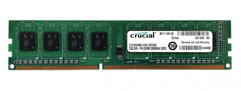 Оперативная память Crucial CT25664BA1339. C8FER2 DDRIII 2GB
