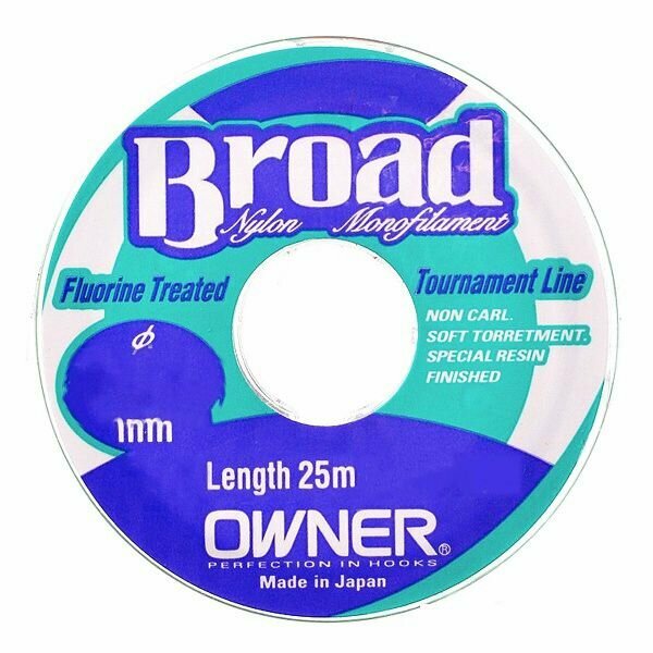 Леска Owner BROAD 25м 0.16 / 2.7кг.