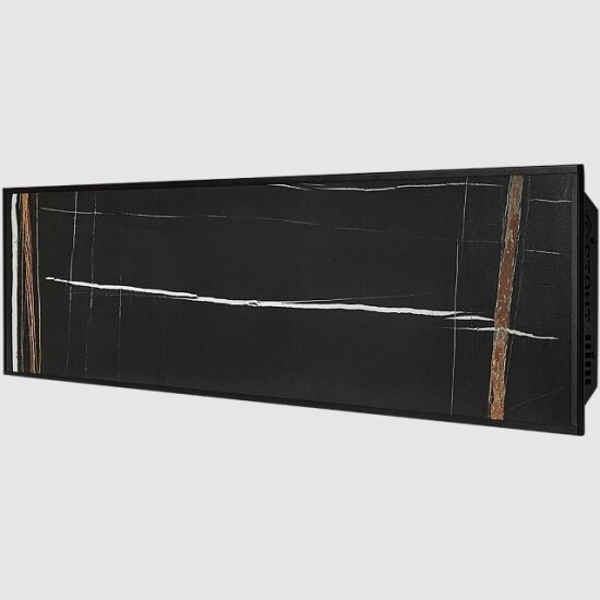 Отопительная панель Stout BLACK STONE SCT 120*30, черный гранит / черный корпус