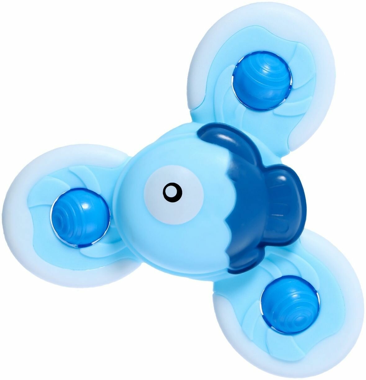 Спиннер для ванной "Рыбка" на присоске, игрушка-антистресс на развитие сенсорных способностей, тактильного восприятия и мелкой моторики, детская вертушка