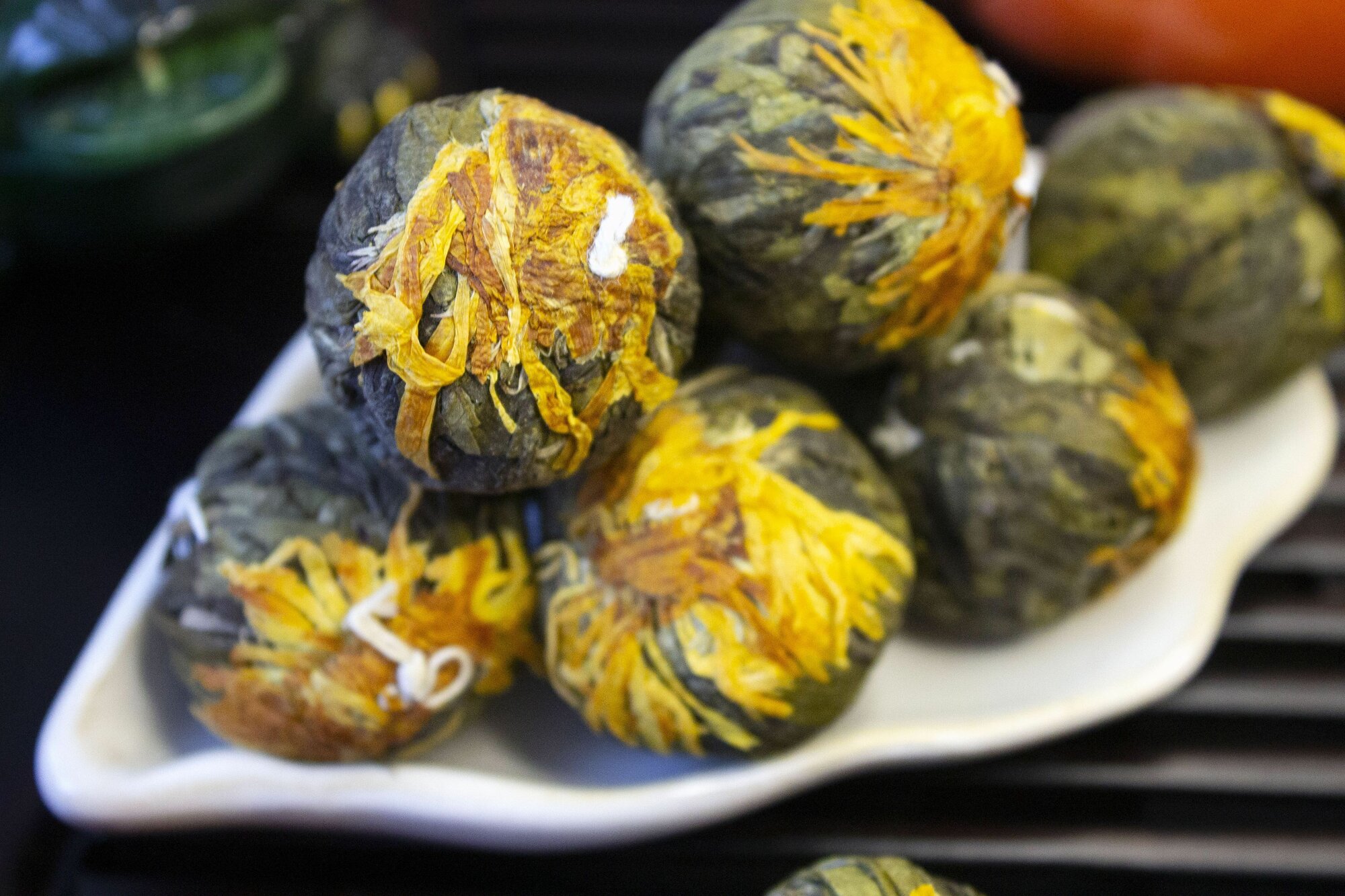 Чай китайский связанный Бай Юй Лянь/ Белый лотос благоденствия, 125 грамм