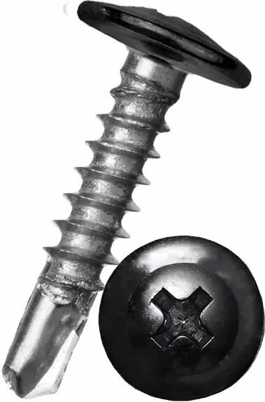 Саморезы с прессшайбой АРТ 9998 4,2х32 сверло черный RAL 9005, 50 шт