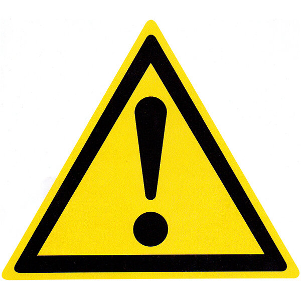 Знак С200 W09 "Внимание опасность" треугольный 200мм ПВХ плёнка (10 шт. в комплекте)