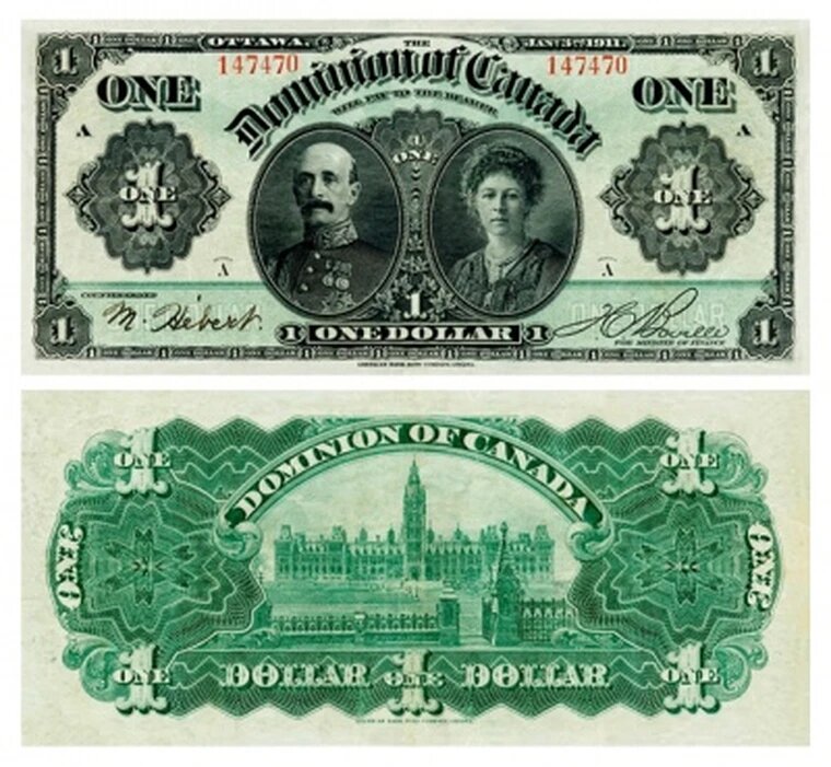 1 доллар 1911 года Канада, сувенирная копия, банкноты и купюры редкие коллекционные