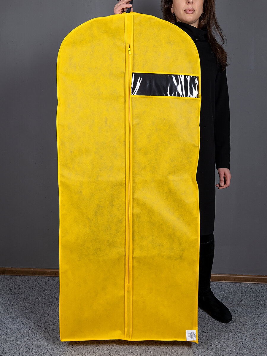 Чехол для одежды, хранение вещей, с ручками и прозрачным окном из спанбонда