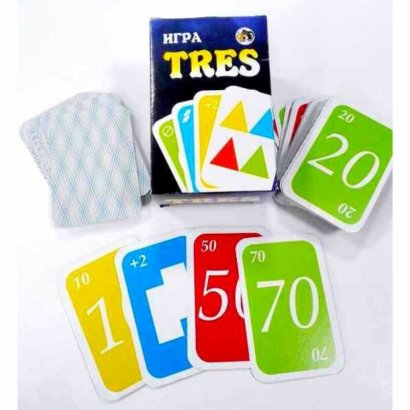 Карты игральные TRES (аналог UNO) для игры в компании, правила игры в комплекте