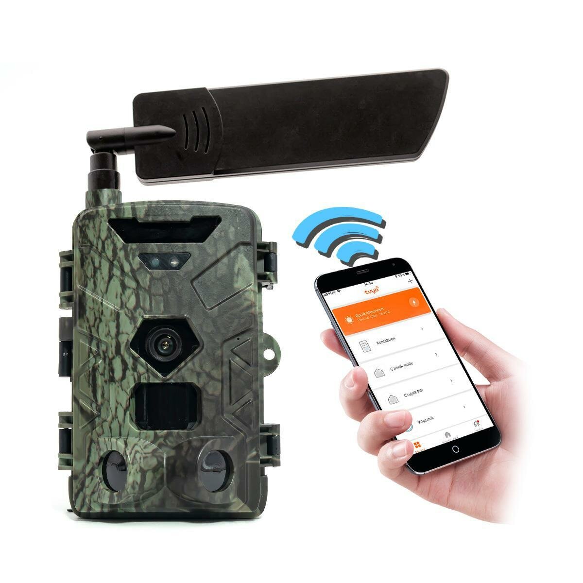 Уличная 2К/4G фотоловушка «Филин Pro-2K-TUYA HC881 (Orig) (M57922UL)» с невидимой ночной ИК подсветкой 2К/4G (LTE), запись на SD-карту, 8хАА, экран,