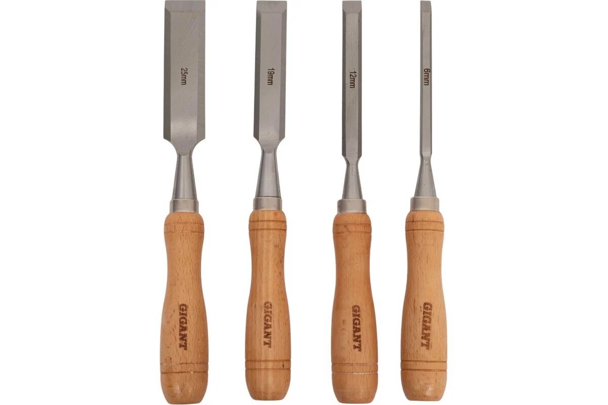 Gigant Набор стамесок 6-24 мм GSC-4 4 шт для деревообработки и резьбы по дереву