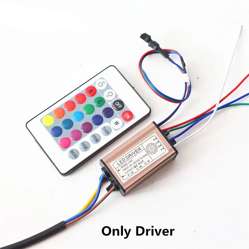 HEGUOGUO RGB трансформатор освещения 10-100 Вт Only Driver, 20W