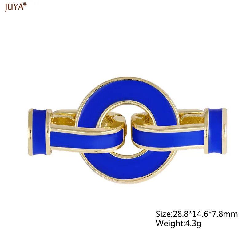 Застежка JUYA Gold-blue эмаль 28.8*14.6*7.8mm