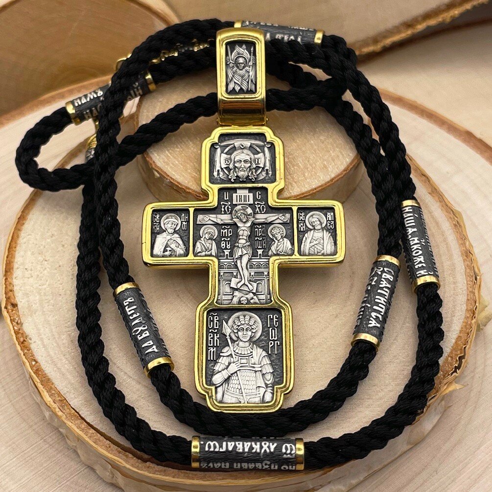 Бусы, серебро, 925 проба, чернение, золочение, оксидирование