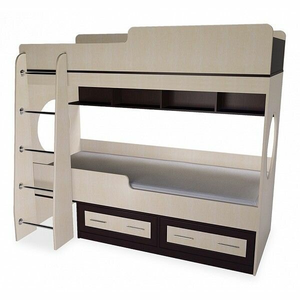 Кровать двухъярусная Вита-1 венге / дуб молочный 193х108х167 см, цвет на заказ