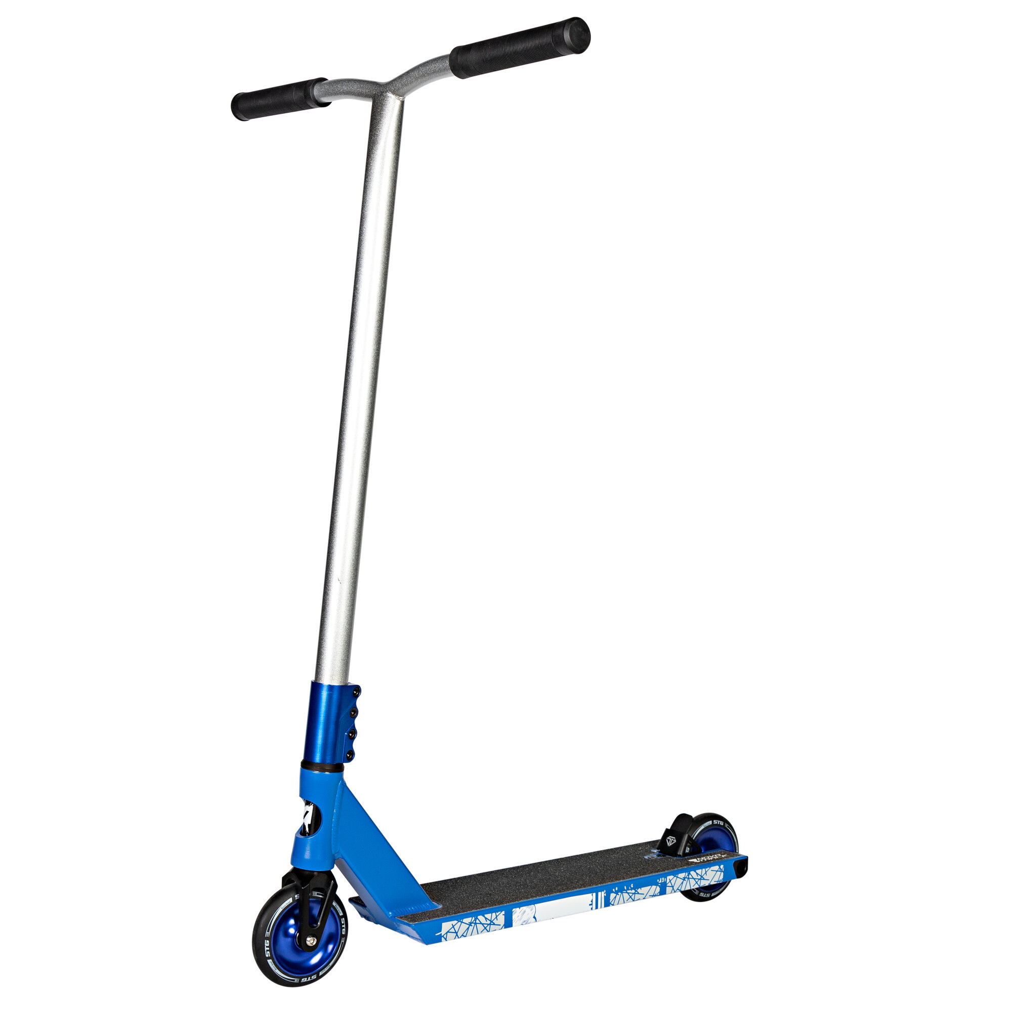 Самокат NOVATRACK Crow 10, Цвет синий-серебристый