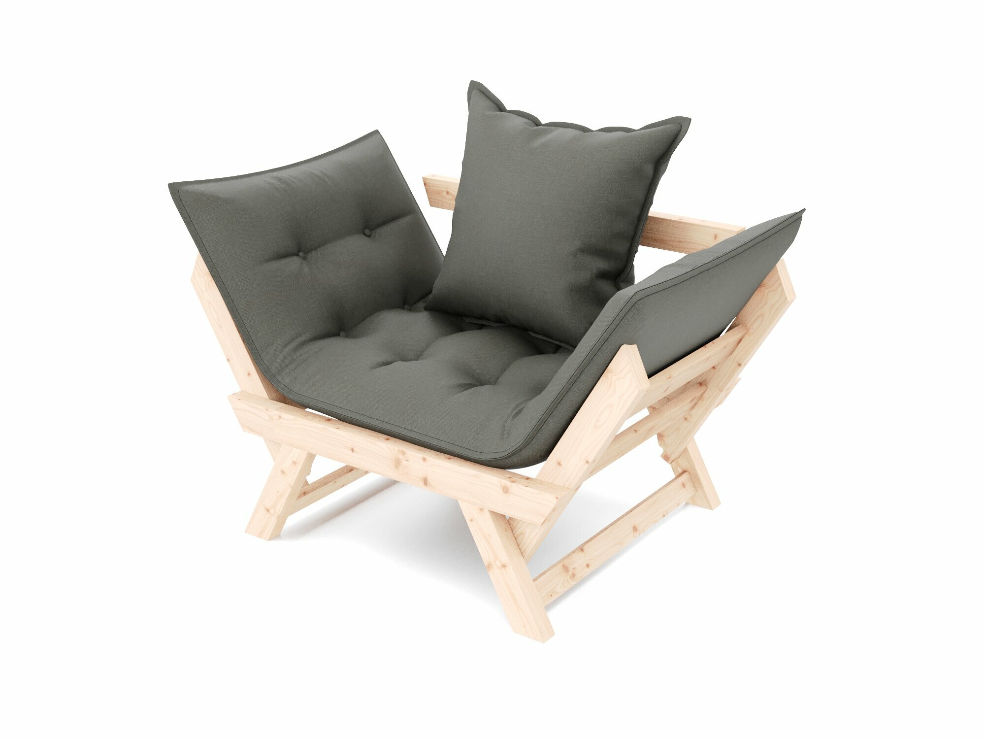 Кресло садовое Arsko Пегас, массив дерева, жесткие подлокотники, с подушкой, лофт стиль