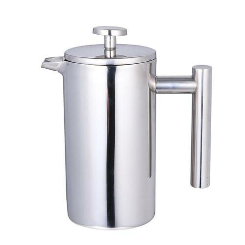 800ML Двухъярусная нержавеющая сталь кофеварка Французский фильтр термос