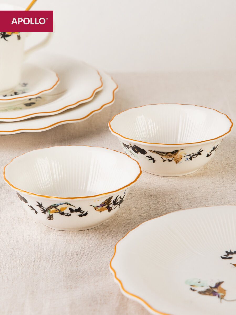 Пиала Apollo из фарфора, набор креманок, 2 предмета, объём 160 мл