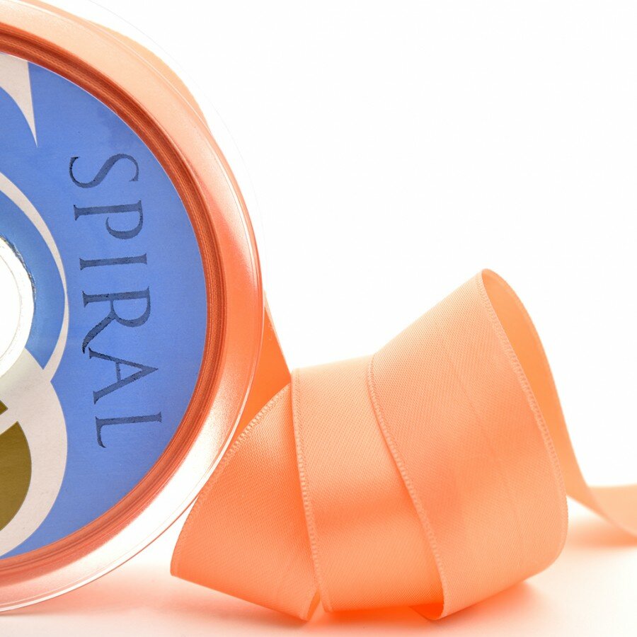 Лента атласная двусторонняя SAFISA, 50 мм, 25 м, цвет 85, лососевый светлый