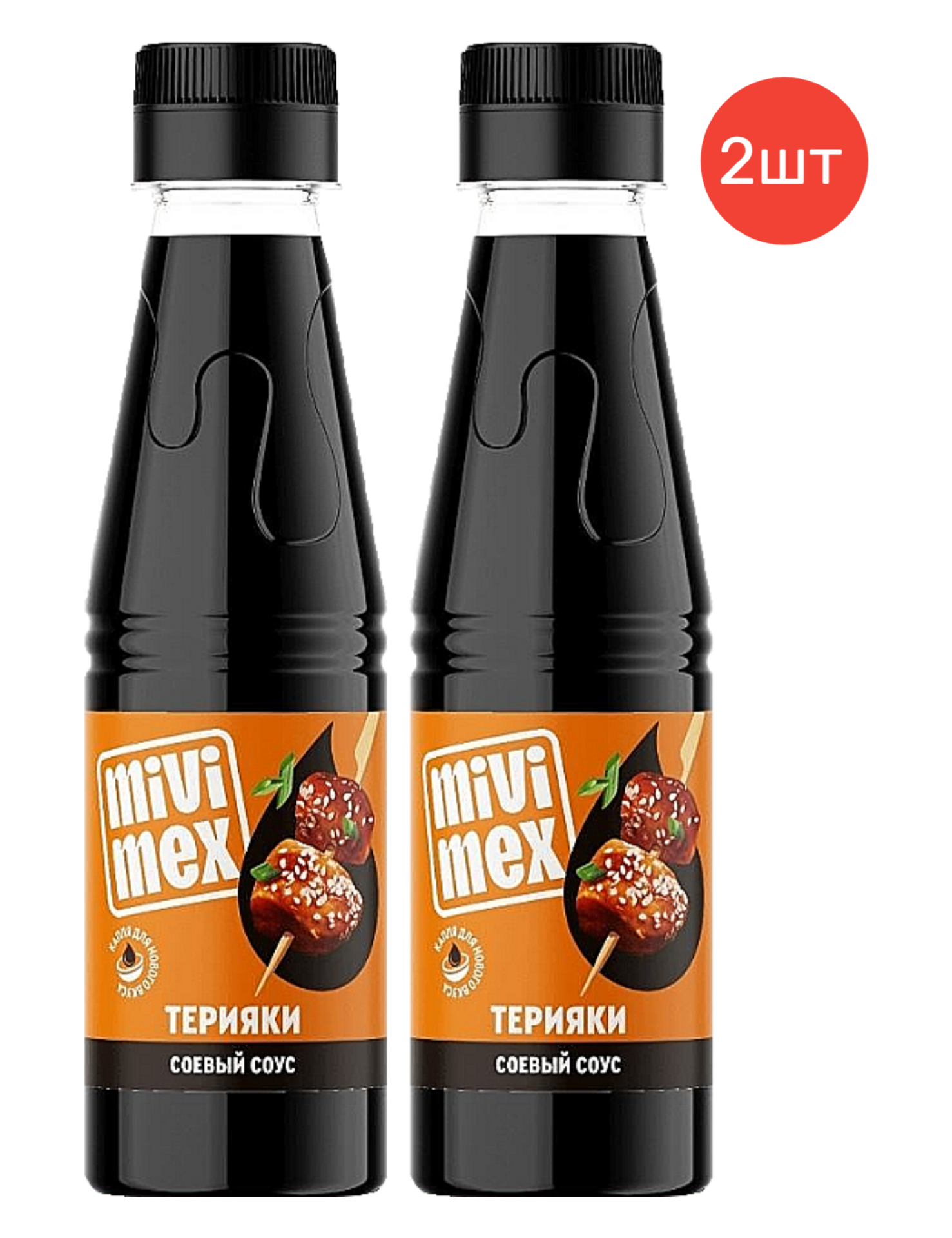 Соус соевый MIVIMEX Терияки, пластиковая бутылка, 200 г х 2 шт