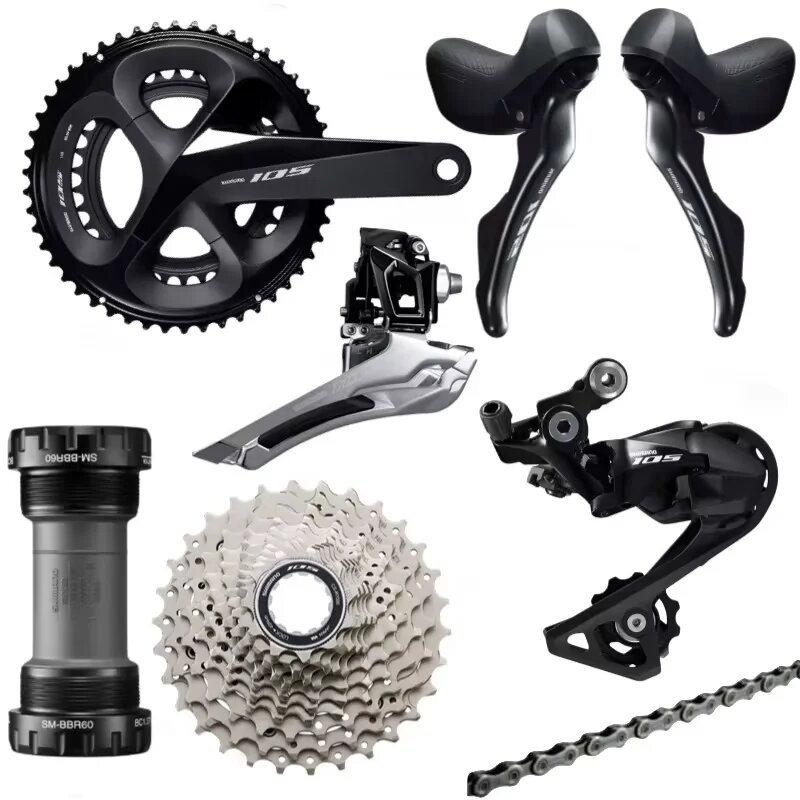 Shimano 105 R7000 Полный групповой комплект 2x11S 22S Скорость Шоссейный велосипед 7 деталей без тормоза