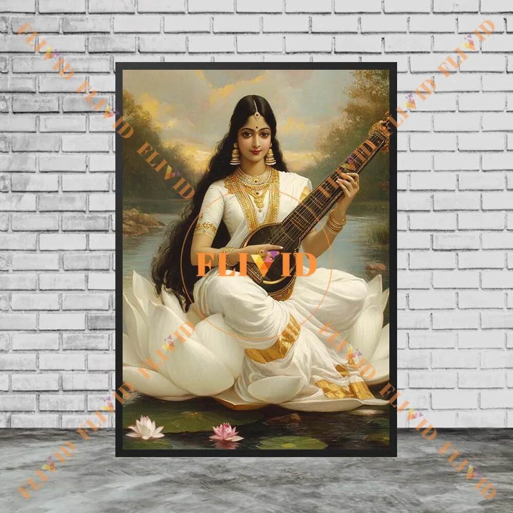 Индуистская богиня Сарасвати Гага Парвати Кали Лакшми Плакат Настенные панно для гостиной Настенная живопись на холсте без рамы
