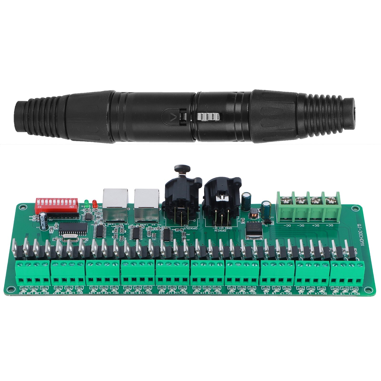 30-канальный DMX512 контроллер постоянного напряжения для светодиодных лент и сценических балок, питание 5-24 В