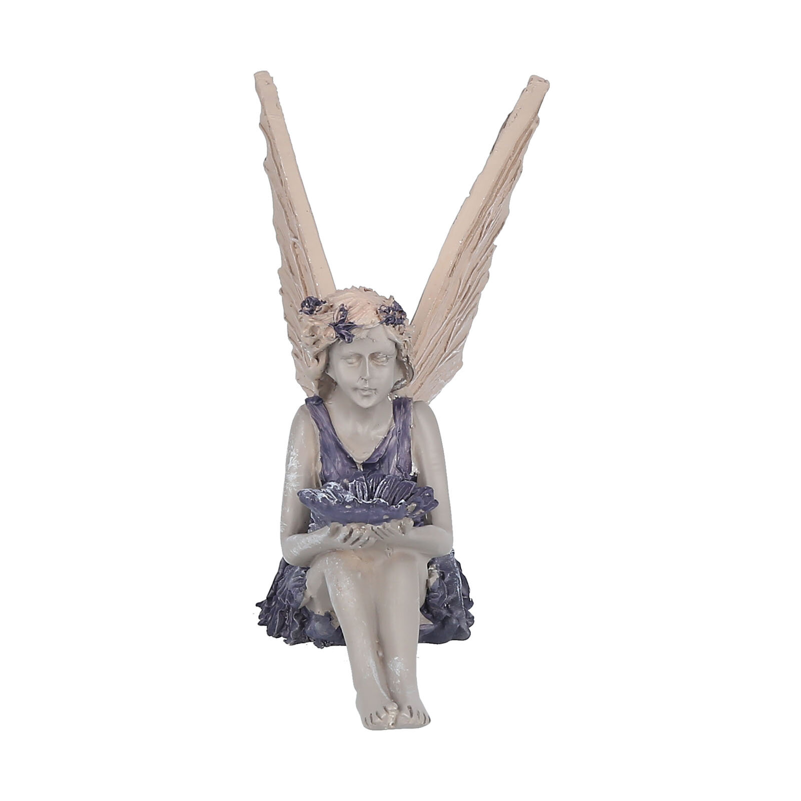 Статуэтка сидящей феи, декоративное украшение в виде феи-подсолнуха для сада, улицы и дома.