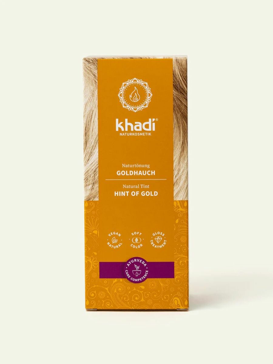 Золотистый оттенок - натуральная краска для волос Khadi Naturprodukte, 100 гр