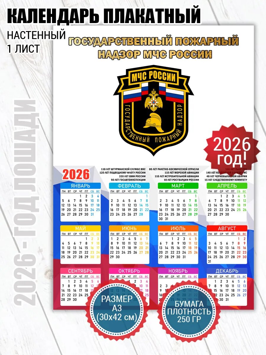 Календарь плакат Пожарный надзор