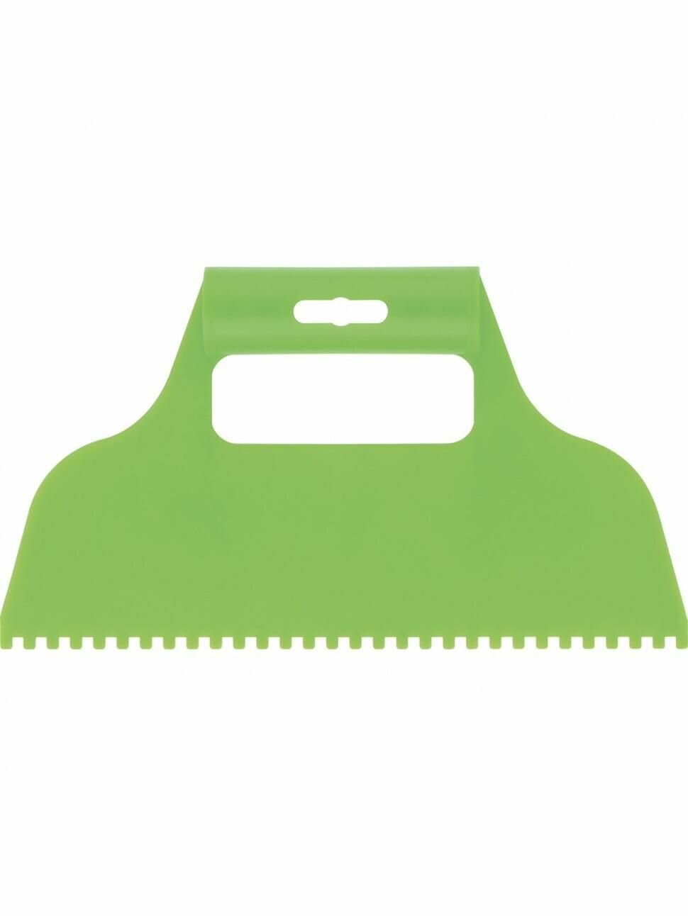 Шпатель для клея, пластмассовый, зубчатый 4 х 4 мм Сибртех 86014