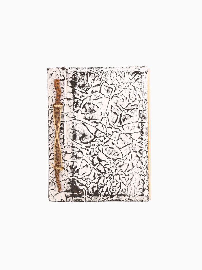 Блокнотик плетеный, 48 листов, 14х18х2 см, цв. чёрно-белый