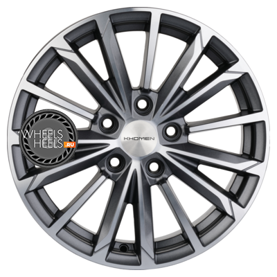 Диск автомобильный литой Khomen Wheels KHW1611 (Changan CS35) 16x6.5 5x110 et46 dia63.3 Gray-FP