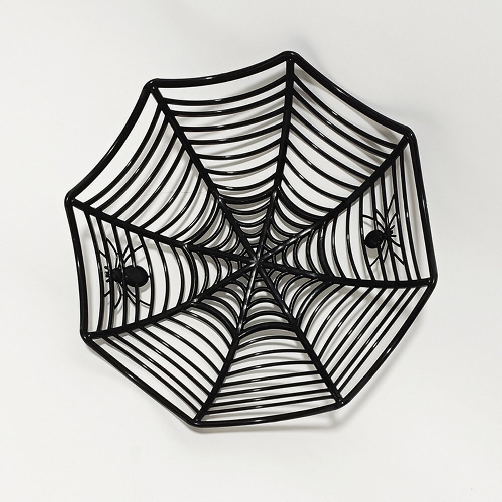 Конфетница Паутина черный пластик