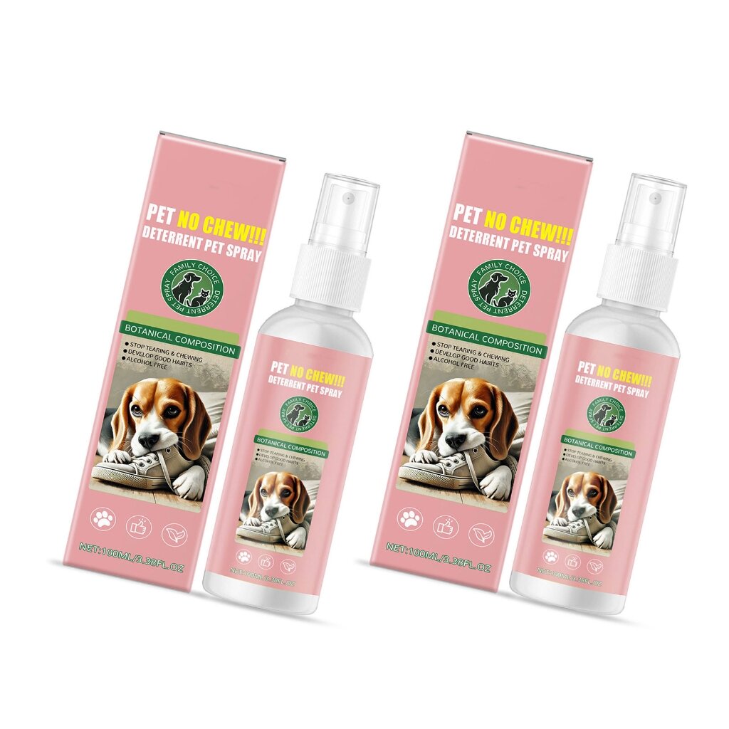 2 бутылки 100 мл горького спрея для предотвращения жевания и лизания мебели и обуви