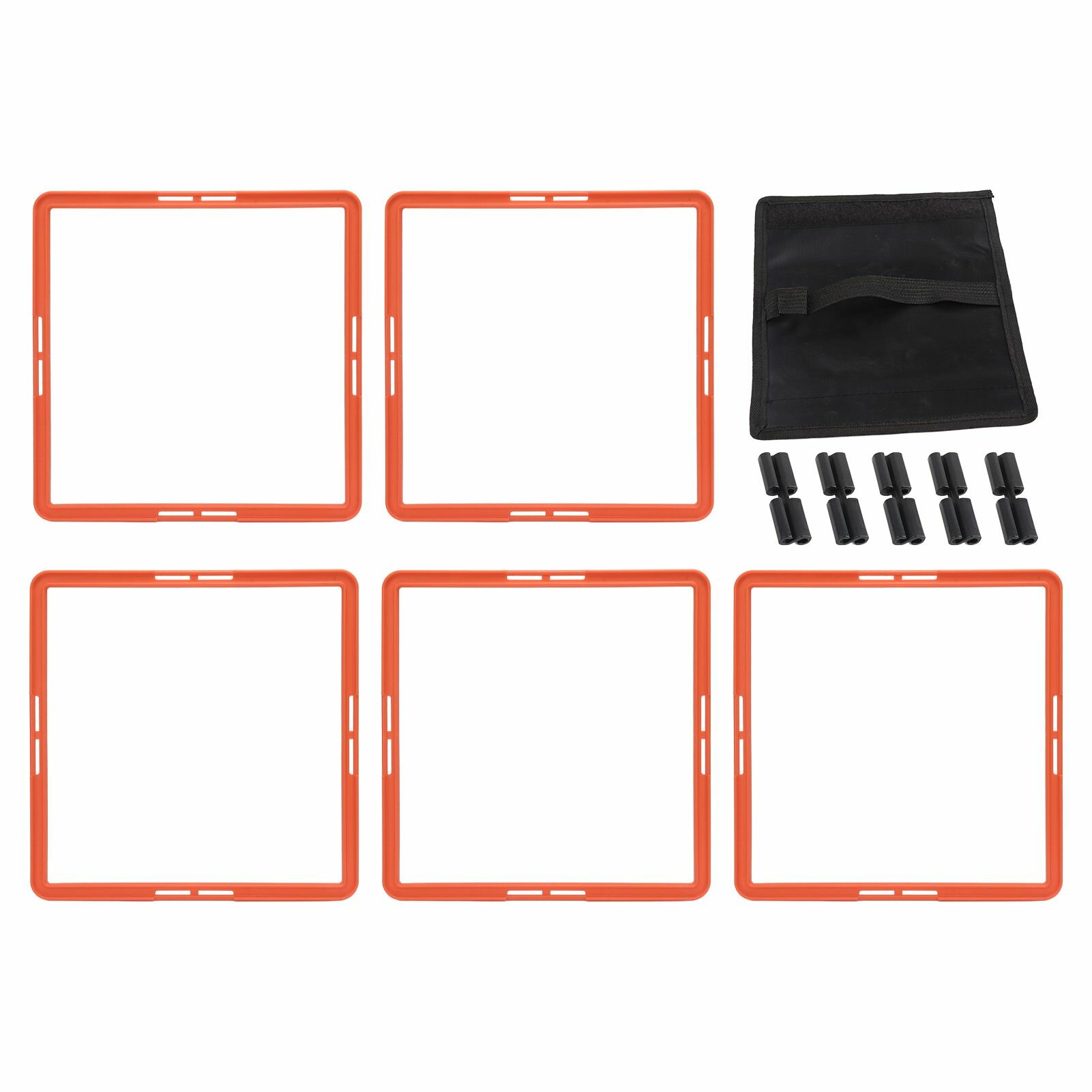 5 шт. тренировочные кольца для ловкости, многофункциональные четырехсторонние тренировочные кольца для физической скорости для баскетбола, футбола, оранжевого цвета