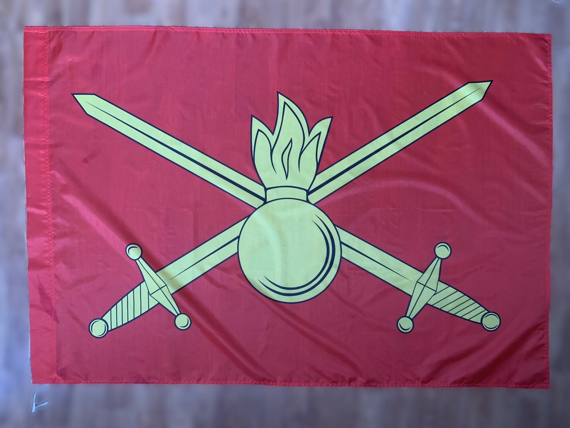 Флаг сухопутных войск России, 90*145, карман для древка с завязками, двухсторонний