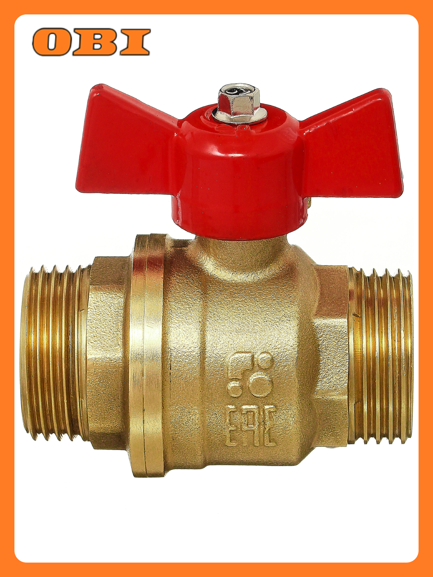 Кран шаровой БАЗ Standart 11Б27п1 "бабочка" 1/2"-1/2" нар. -нар. DN15 PN40