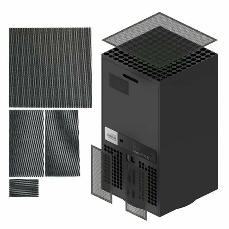 1 компл. Пылезащитный чехол с фильтром охлаждающего вентилятора для игровой консоли Xbox Series X Пылезащитный чехол Game Host Пылезащитный для серии XBOX