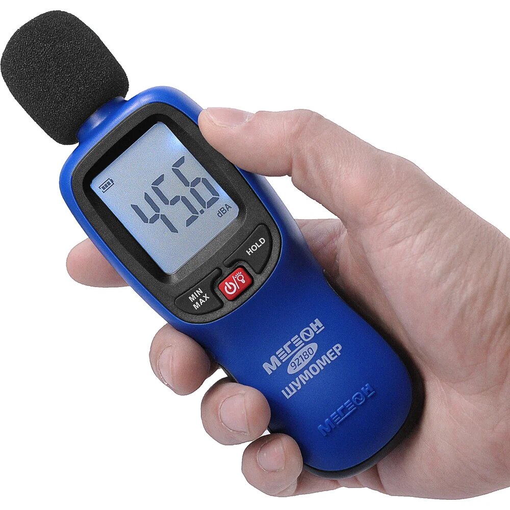 Цифровой измеритель уровня шума мегеон 92180 с поверкой к0000037810
