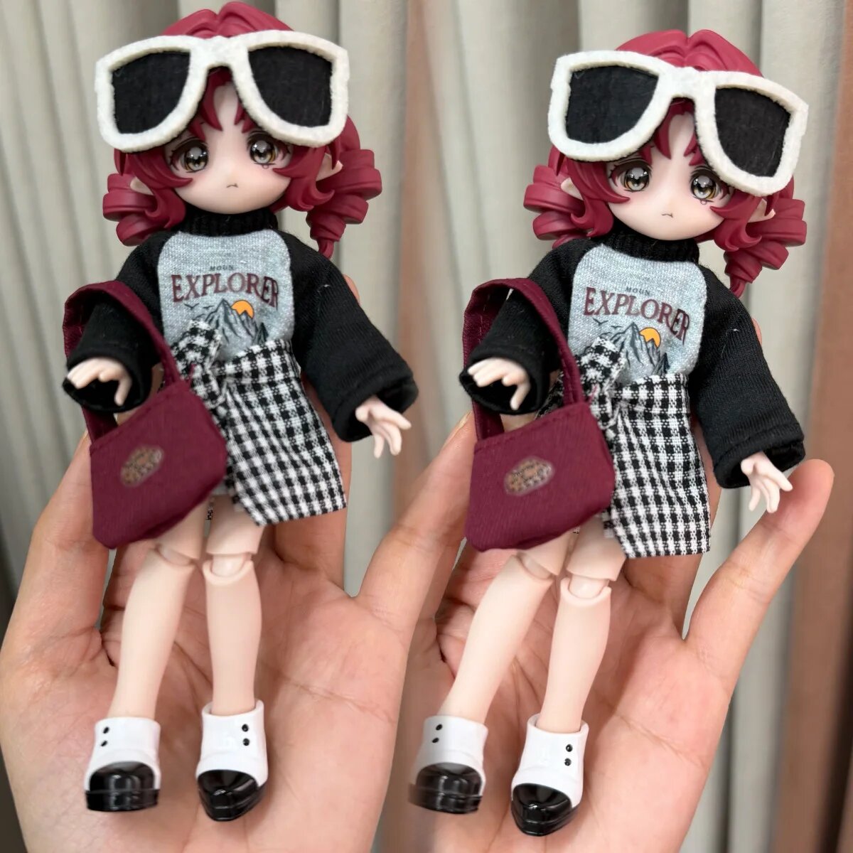 CANDY SISTER Кукла OB11, бордовый, C11-1