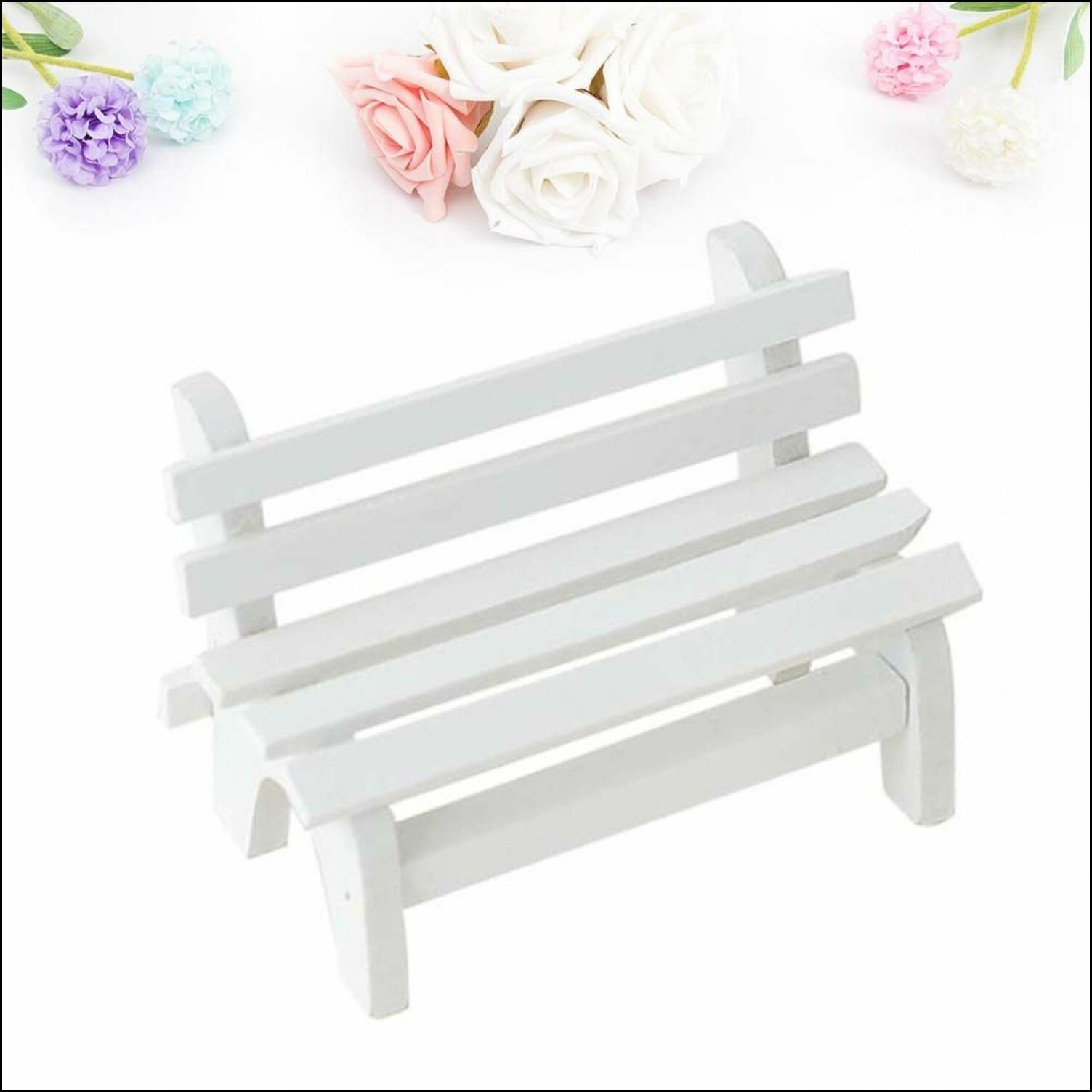 Декоративная Мини Скамья Из Дерева Белого Цвета Для Создания Уютной Атмосферы