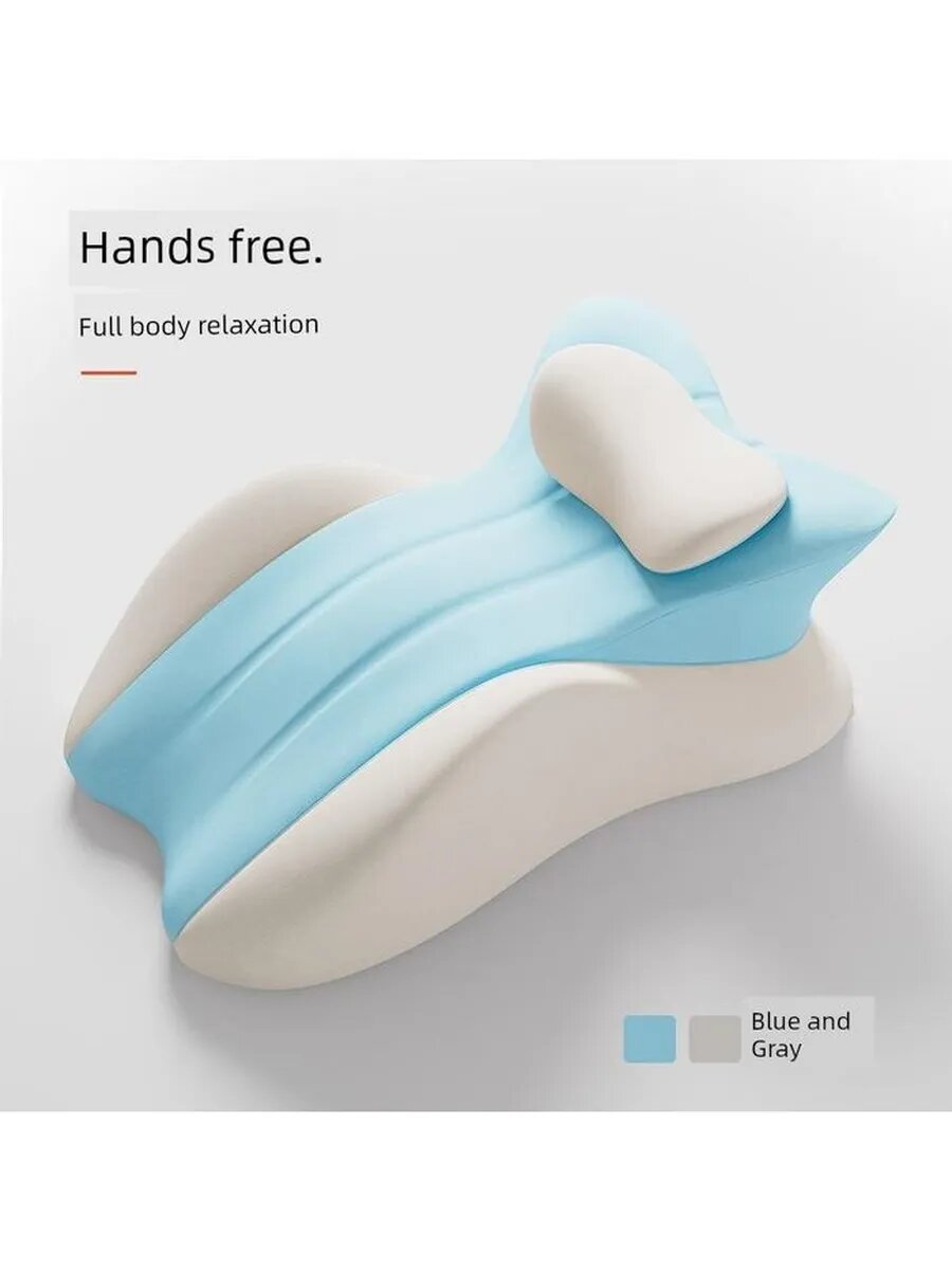 Подушка для сна-Плед Сине-серый (с подушкой)