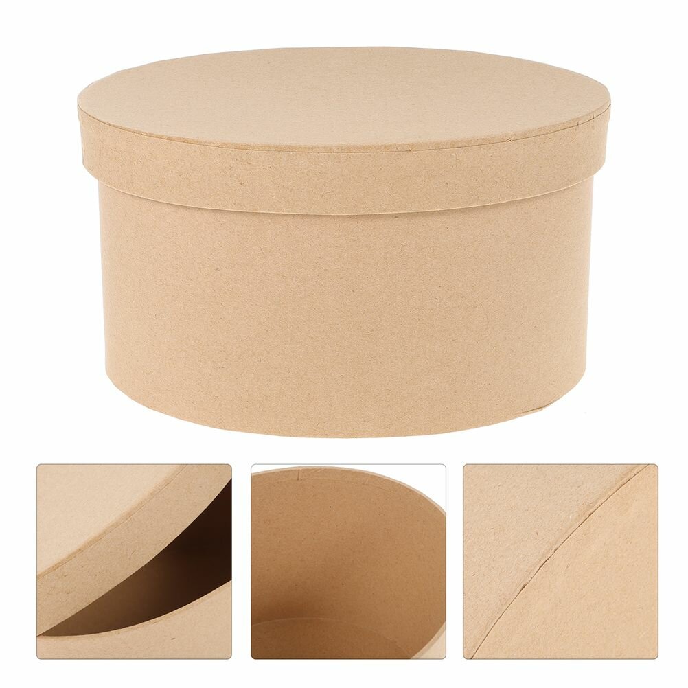 Коробка овальная крафт для печенья и сладостей, с крышкой, для дома