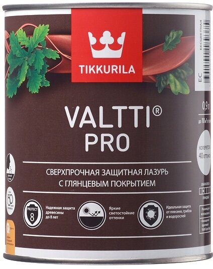 Антисептик Tikkurila/Tikkivala Valtti Pro декоративный для дерева бесцветный 0,9 л