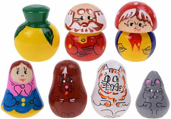 Пальчиковый театр ИП Абдуллина "Репка" 7 шт по 3 см, разноцветные