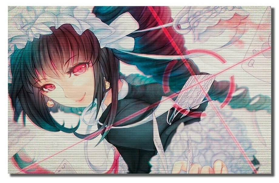 Картина интерьерная на дереве, рисунок Аниме Данганронпа - 6462 Г