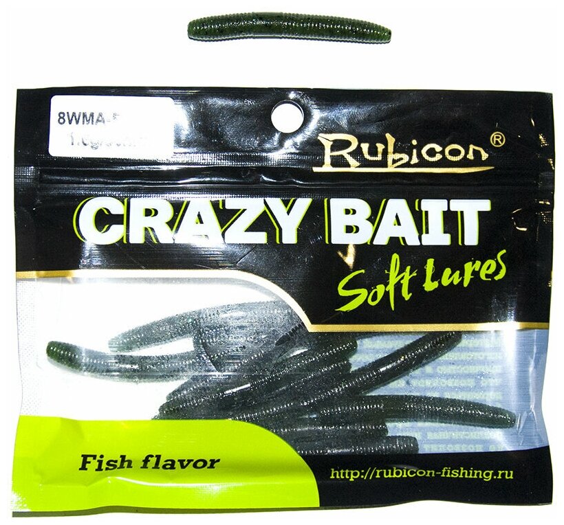 Съедобная силиконовая приманка RUBICON Crazy Bait WMA 1.6g, 50mm, цвет 001