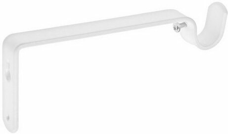 Кронштейн для карниза D20 однорядный 15 см, белый, покрытие: полимерное