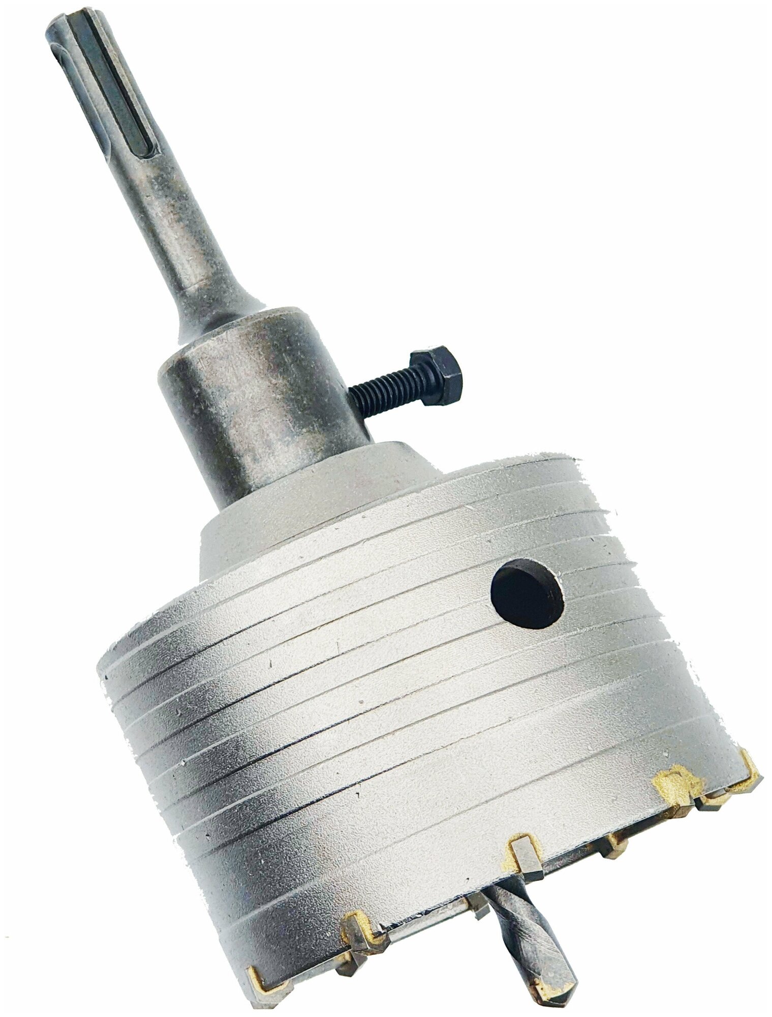 Коронка SDS+ (для подрозетников и круглых отверстий в бетоне камне кирпиче) c хвостовиком и сверлом центрирующим 90мм